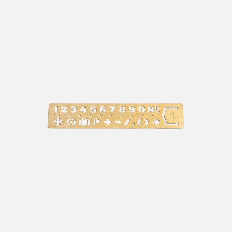 Brass template bookmark - number | Nanban